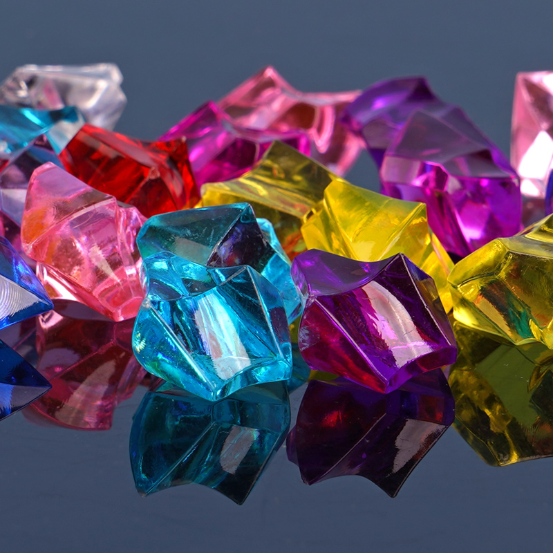 20pcs Acrylic Crystal Gem Stone Crushed Ice Rocks Aquarium Colorful ...