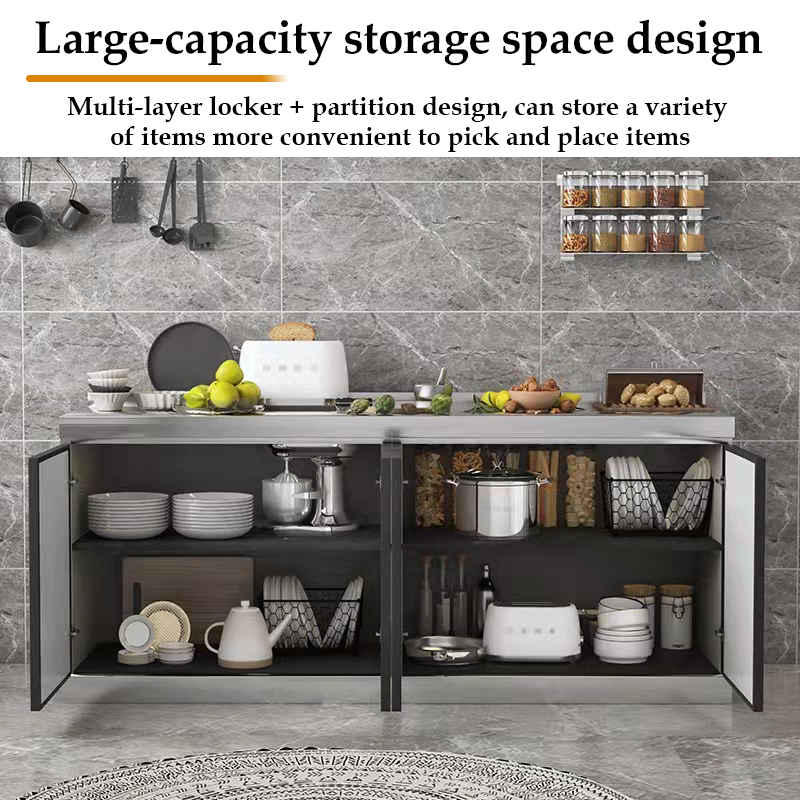 Ready Stock！Industrial Stainless Steel Kitchen Cabinet Sink Stove ...