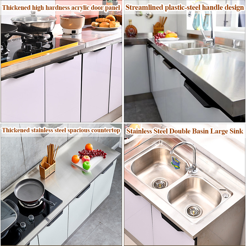 Ready Stock！Industrial Stainless Steel Kitchen Cabinet Sink Stove ...