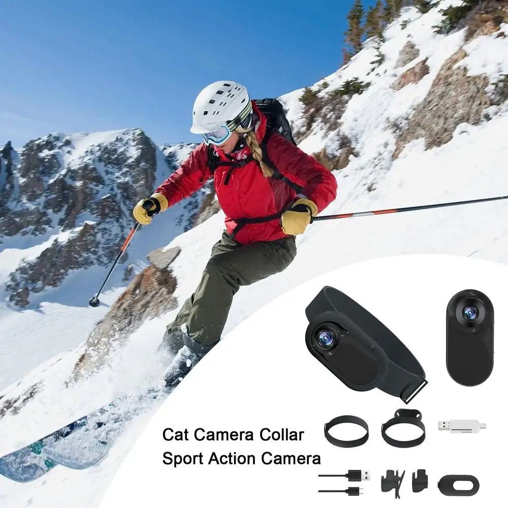 Pet Collar Camera HD 1080p Mini Sports Camera With Screen Video ...