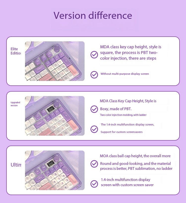 EWEADN V99 97% three-mode Mechanical keyboard Wireless Bluetooth Gaming ...