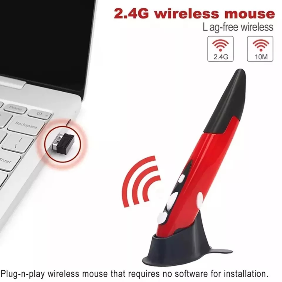 Wireless Optical Pocket Pen Mouse, 2.4GHZ USB Wireless Optical Pen ...