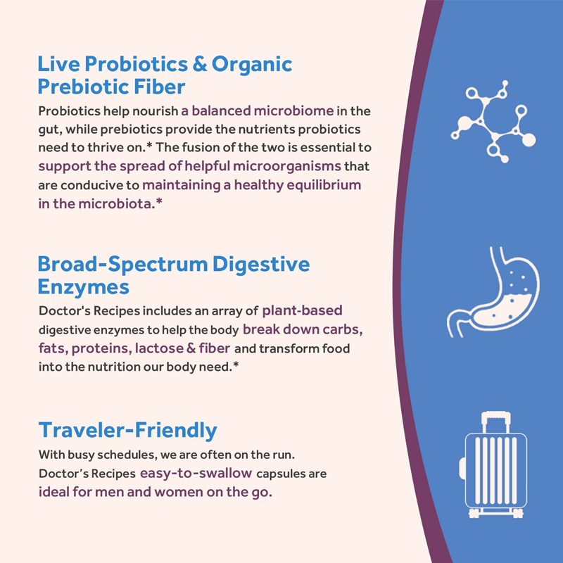 PROBIOTIC - 100% organic nutrients - balanced digestive flora levels ...