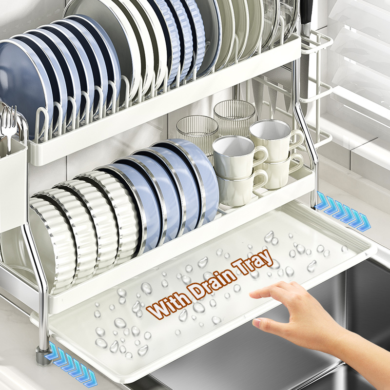 iSPECLE【Recommend】2/3Tiers Stainless Steel Rak Pinggan Mangkuk Dish ...