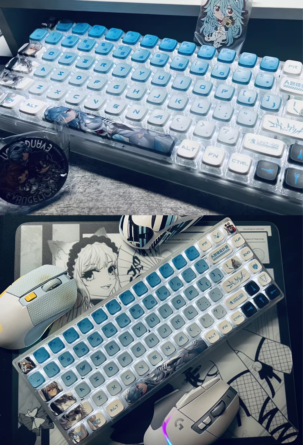 Pokemon Gengar Pudding Keycap OEM Profile PBT EVA Asuka Kuromi Frieren ...