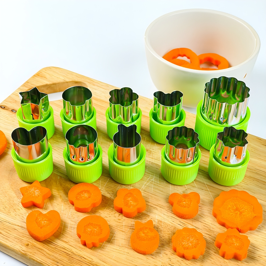 9pcs Vegetable Cutter Shape Stainless Steel Durable DIY Fruit Biscuit ...