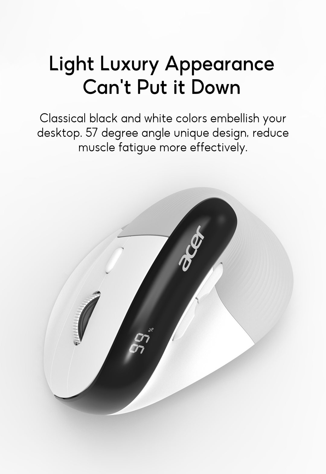 Acer Wireless Mouse OMR217 Bluetooth/2.4GHz/Wired Comfortable Grip ...