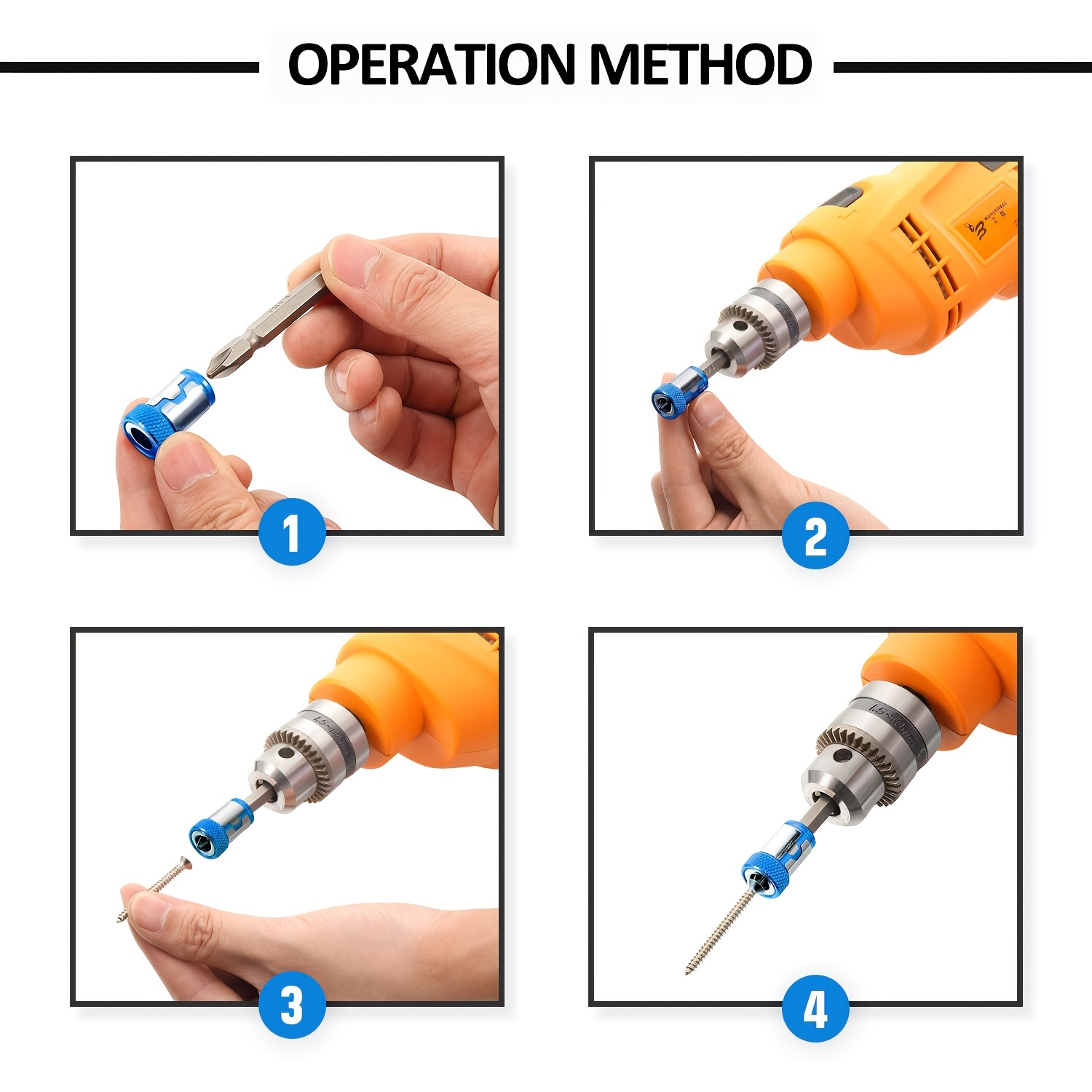 1PC/3Pcs 6.35mm Screwdriver Magnetic Ring Head S2 Alloy Electric ...