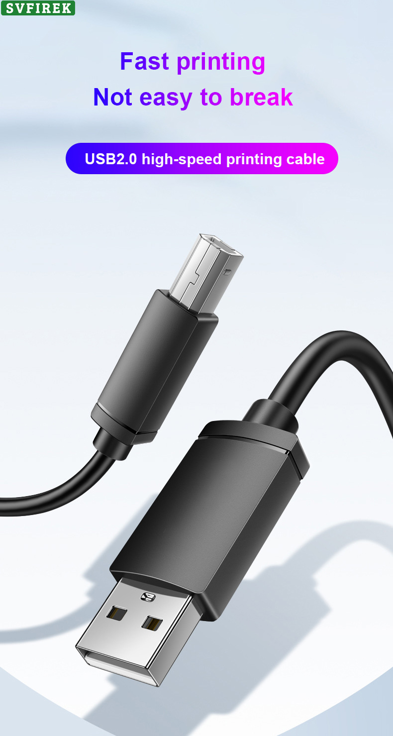USB2.0 Print Cable Universal Edition USB A Male to B Male Printer ...