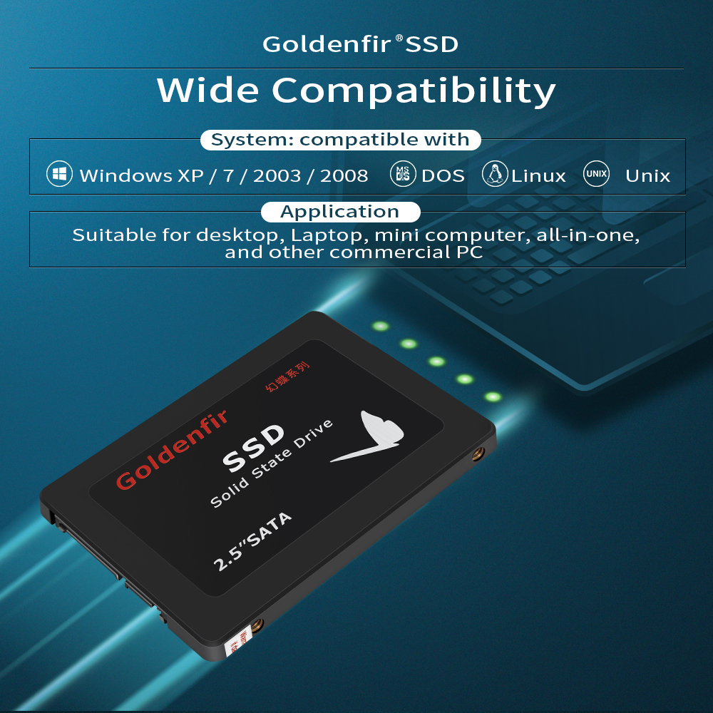 SSD 120GB 128GB 240GB 256GB 360GB 480gb 500gb 512gb 1TB Goldenfir T650 ...
