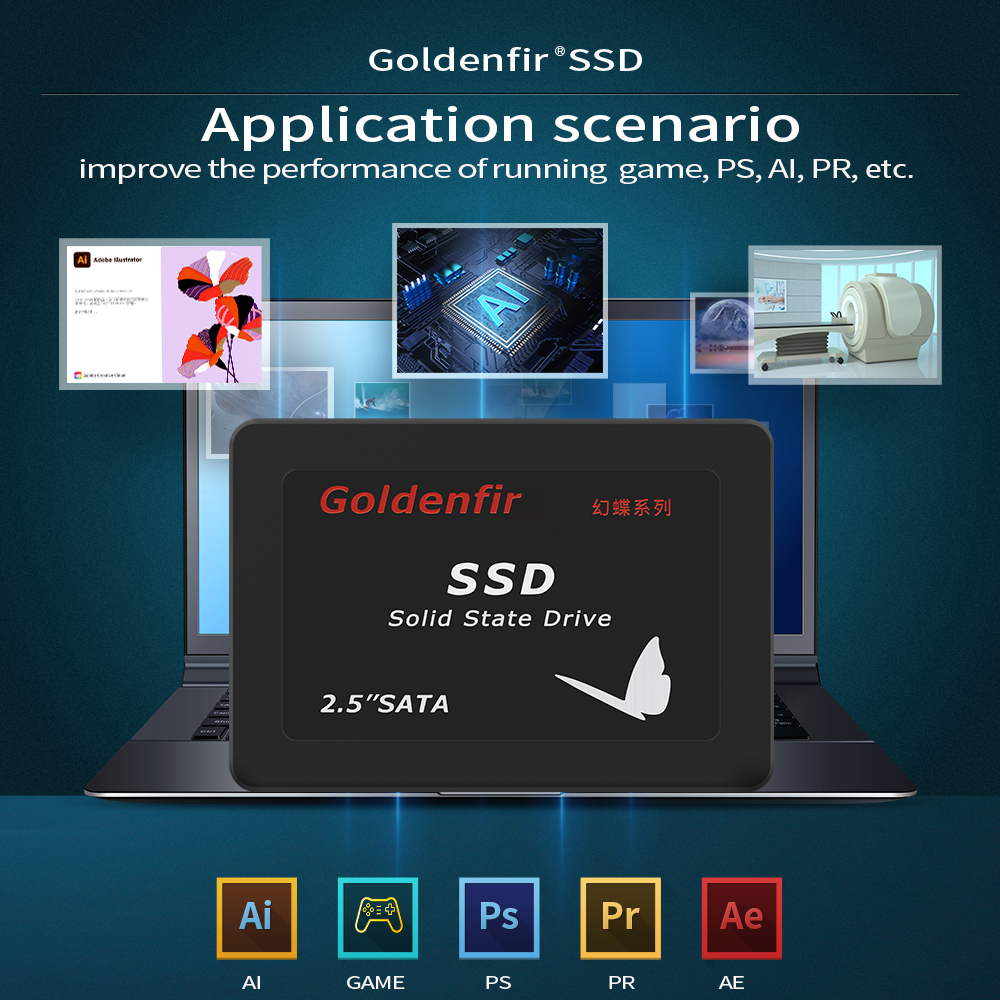 SSD 120GB 128GB 240GB 256GB 360GB 480gb 500gb 512gb 1TB Goldenfir T650 ...