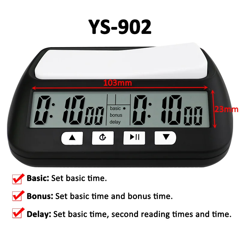 Digital Chess Timer Professional Chess Clock Multifunctional Digital Watch Accurate Count Up ...