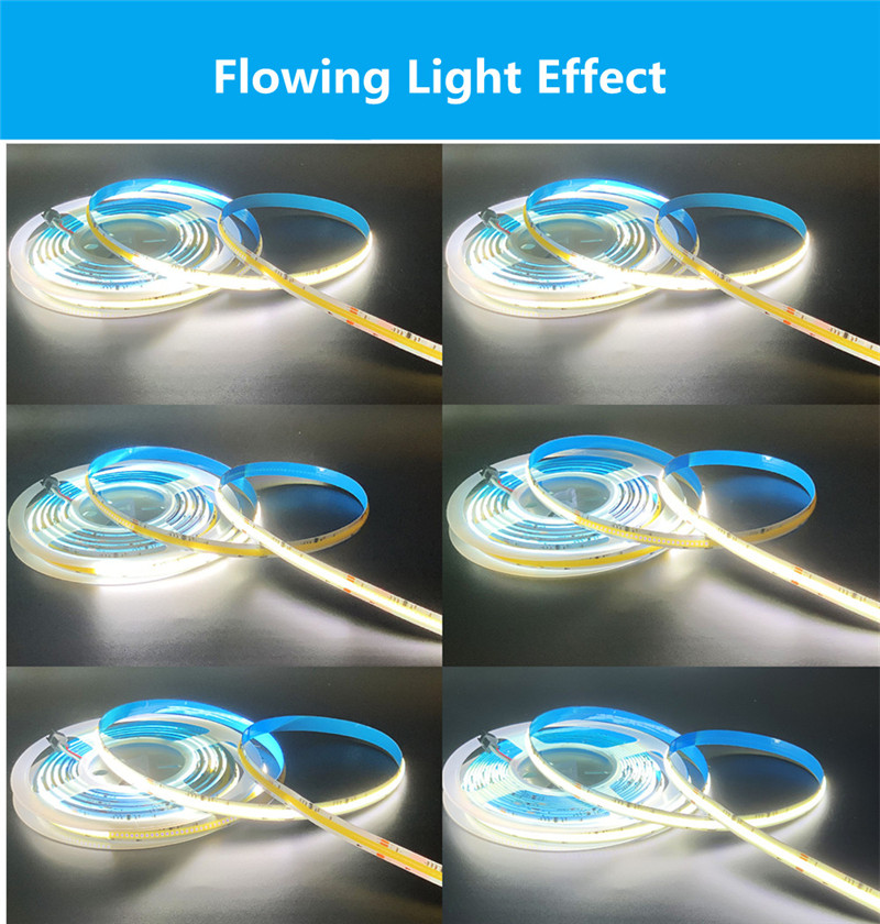 WS2811 COB 24V DC Running Water LED Strip Flowing Light Wireless ...