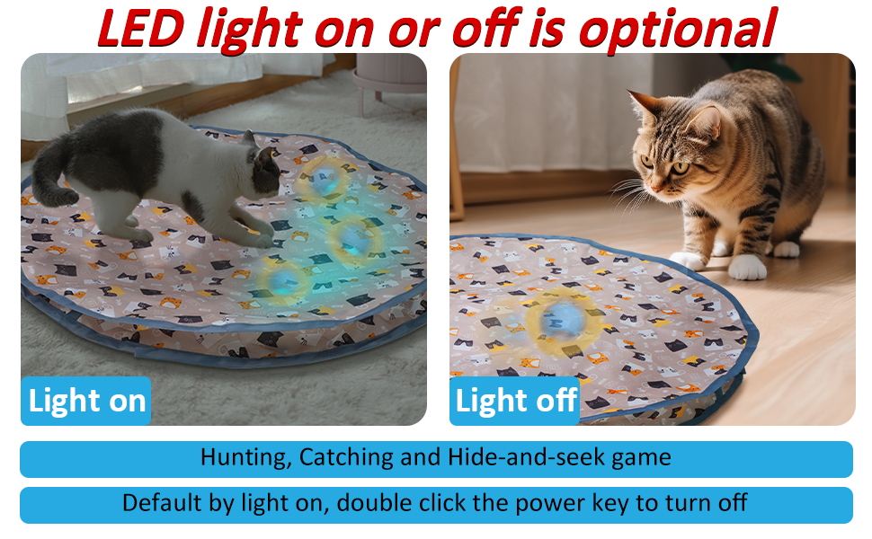 Electric Cat Toys, Hide and Seek Kitten Toy, Chirping&Motion Activated ...