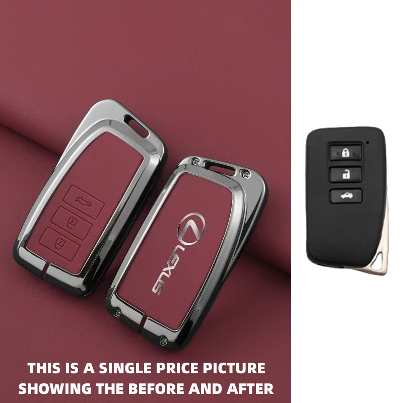 Lexus Key Case RX300 NX200T ES250 Aluminum Alloy Genuine Leather Key ...