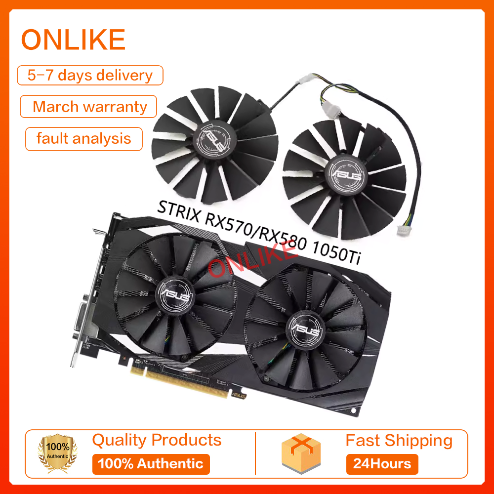 ASUS Raptor STRIX RX570/RX580 Snow Leopard Dual Fan GTX1050Ti Graphics ...