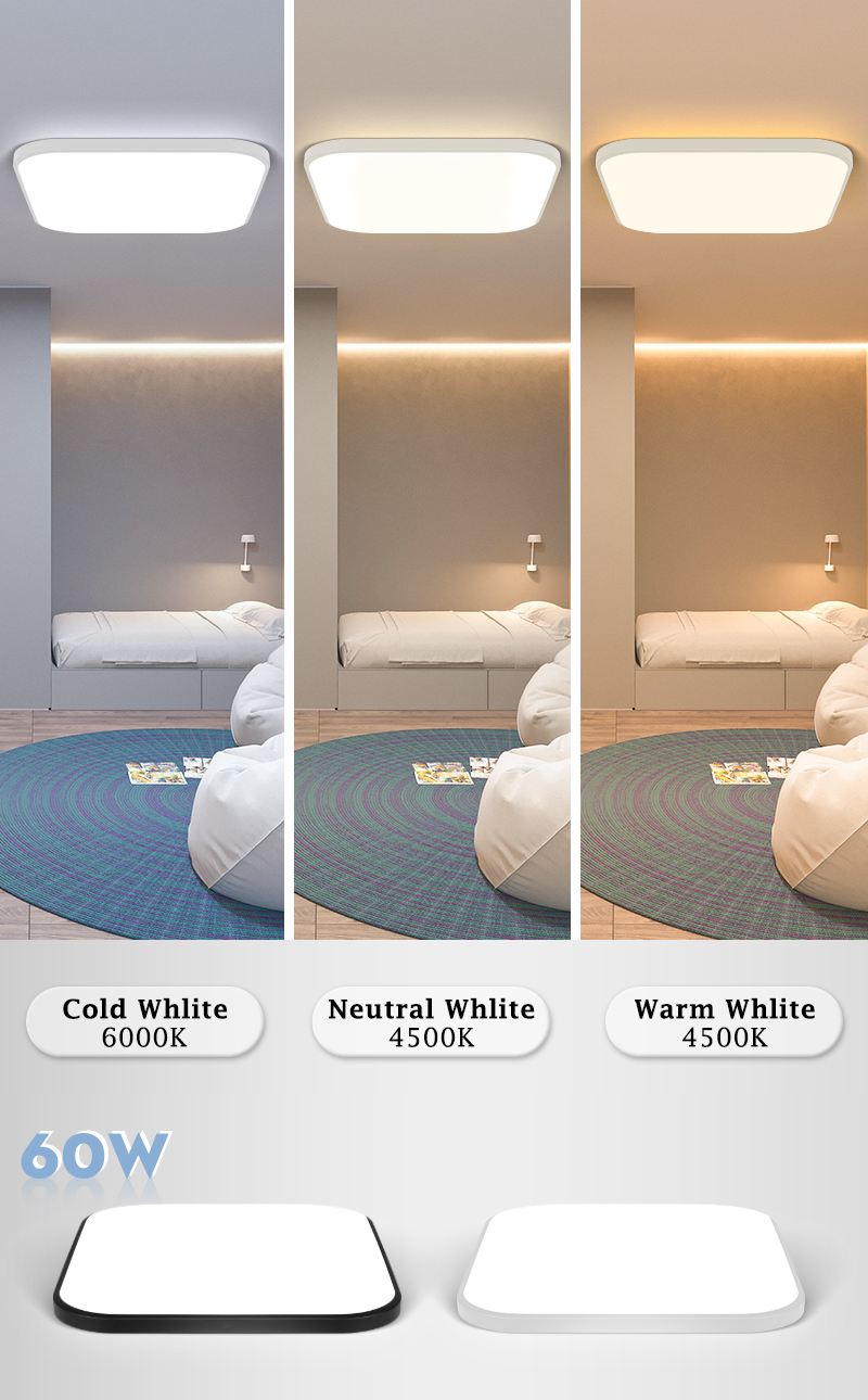 Tri-Color Led Ceiling Light Modern Ceiling Lamp 50W 70W Panel Lights ...