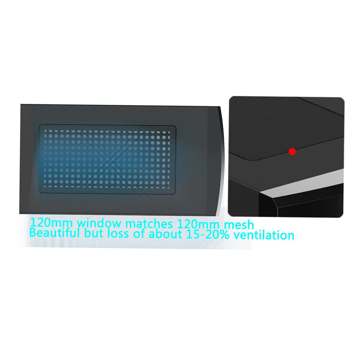 120x240mm 120x120mm Fan Dust Filter Mesh Magnetic Frame PVC PC Computer ...