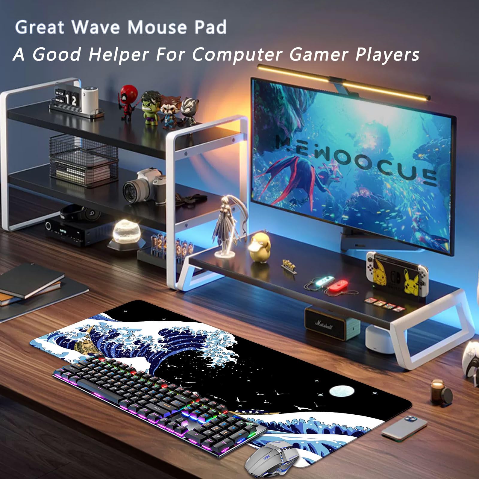 Mouse Pad XXL Keyboard Mouse Carpet Large Mouse Table Pad Anti-slip ...