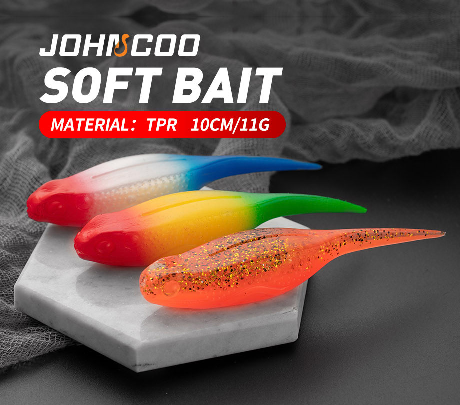 3pcs/pkt Forg Tadpole Lure 100mm 11g Soft Plastic Bait Skipping Lure ...