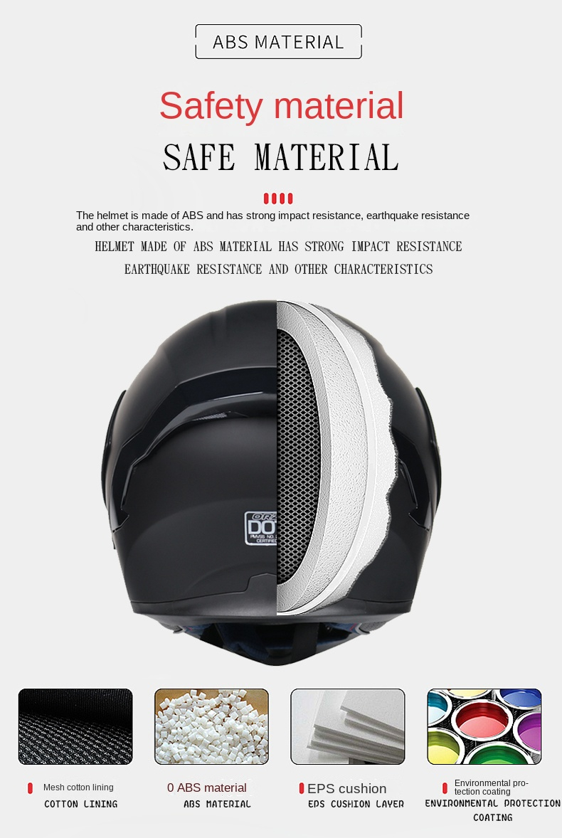 Motorcycle helmet for both men and women, dual lens motorcycle facelift ...