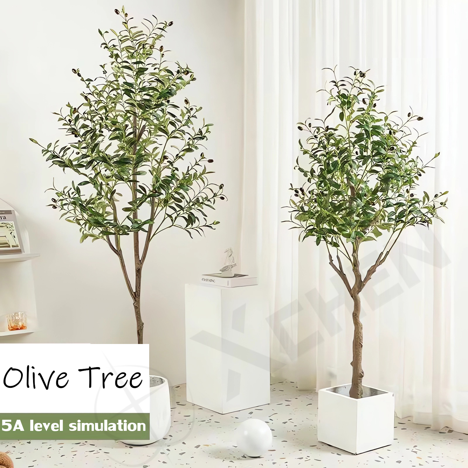 【Hantar pasu bunga】Large Artificial olive tree pokok hiasan 120cm/150cm ...