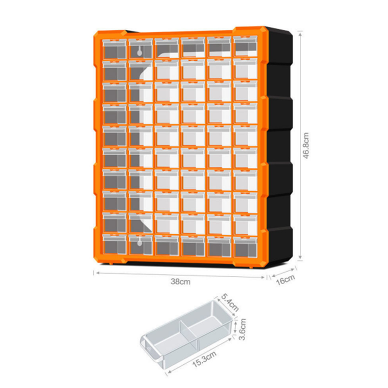 Plastic box rectangular box tool box screw fittings classification grid ...