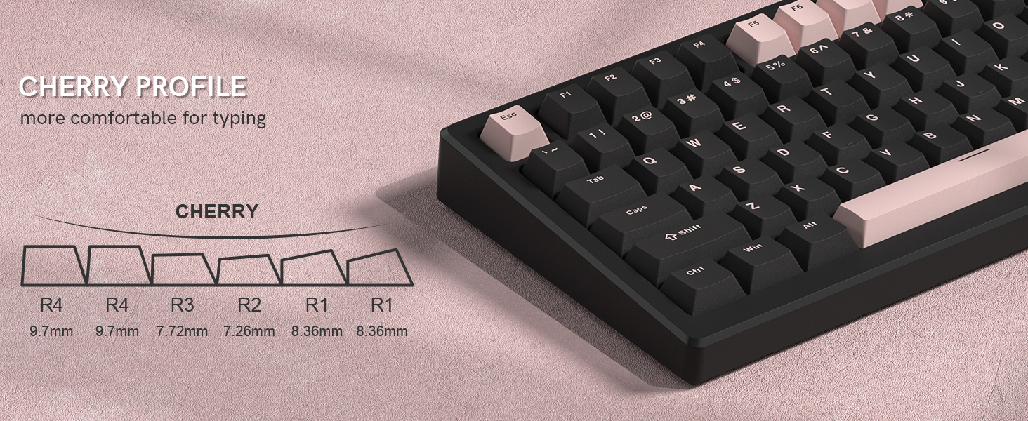 WOMIER 136 Keys Cherry Profile Retro Keycaps Custom PBT Double Shot Key ...