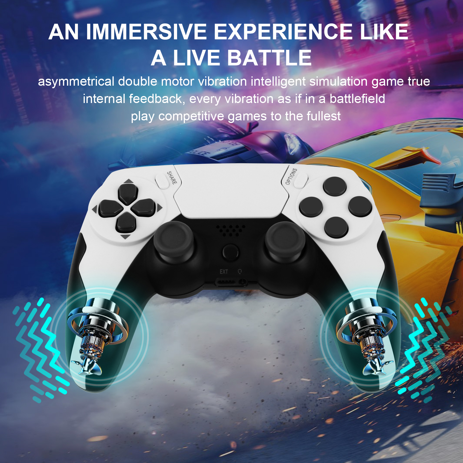 Wireless P4 Gamepad Switch PC One Tap Wake 6 Axis Dual Motor Vibration Control | Shopee Malaysia