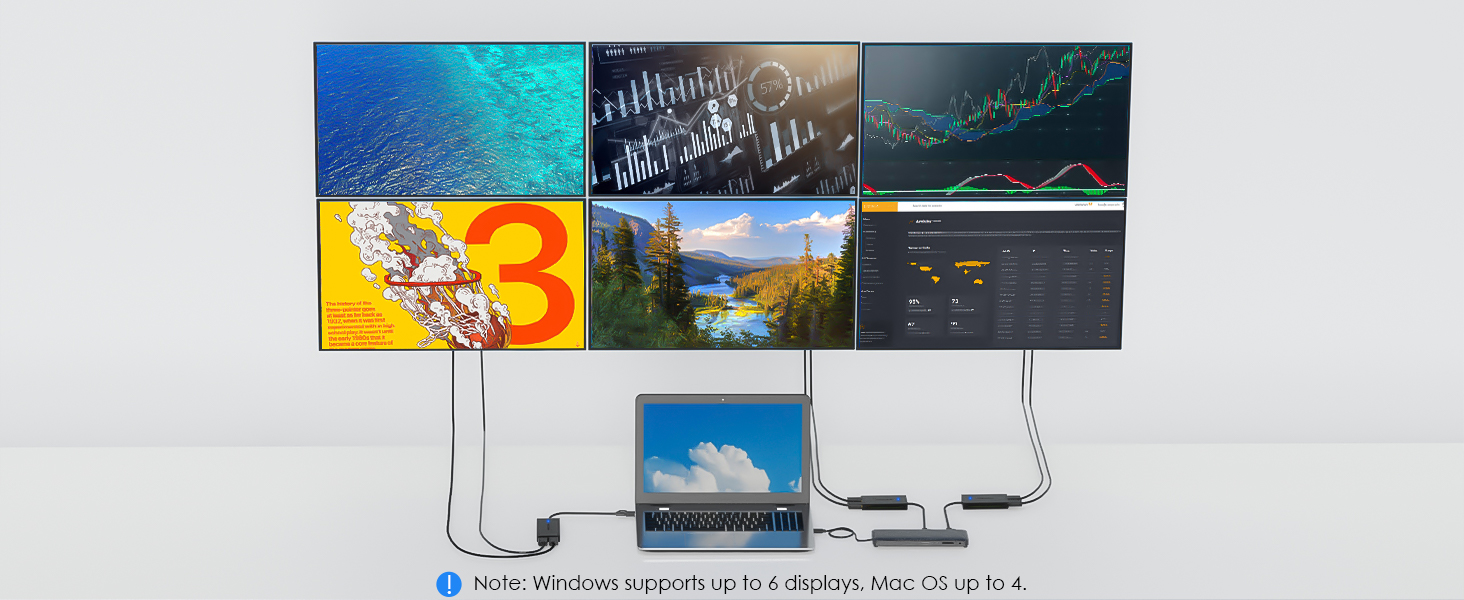 Wavlink USB To Dual HDMI Adapter With Displaylink Chip Support Dual 4K 60HZ And Up To 6 Montior ...