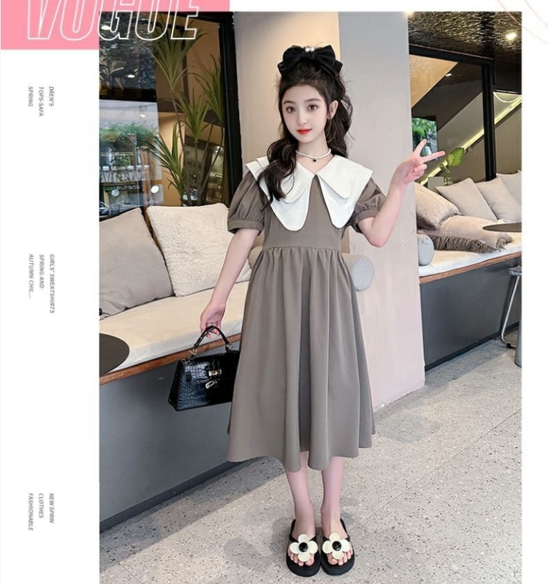 Lemon-tree 3-15Y girls' summer new dresses children's princess skirts ...