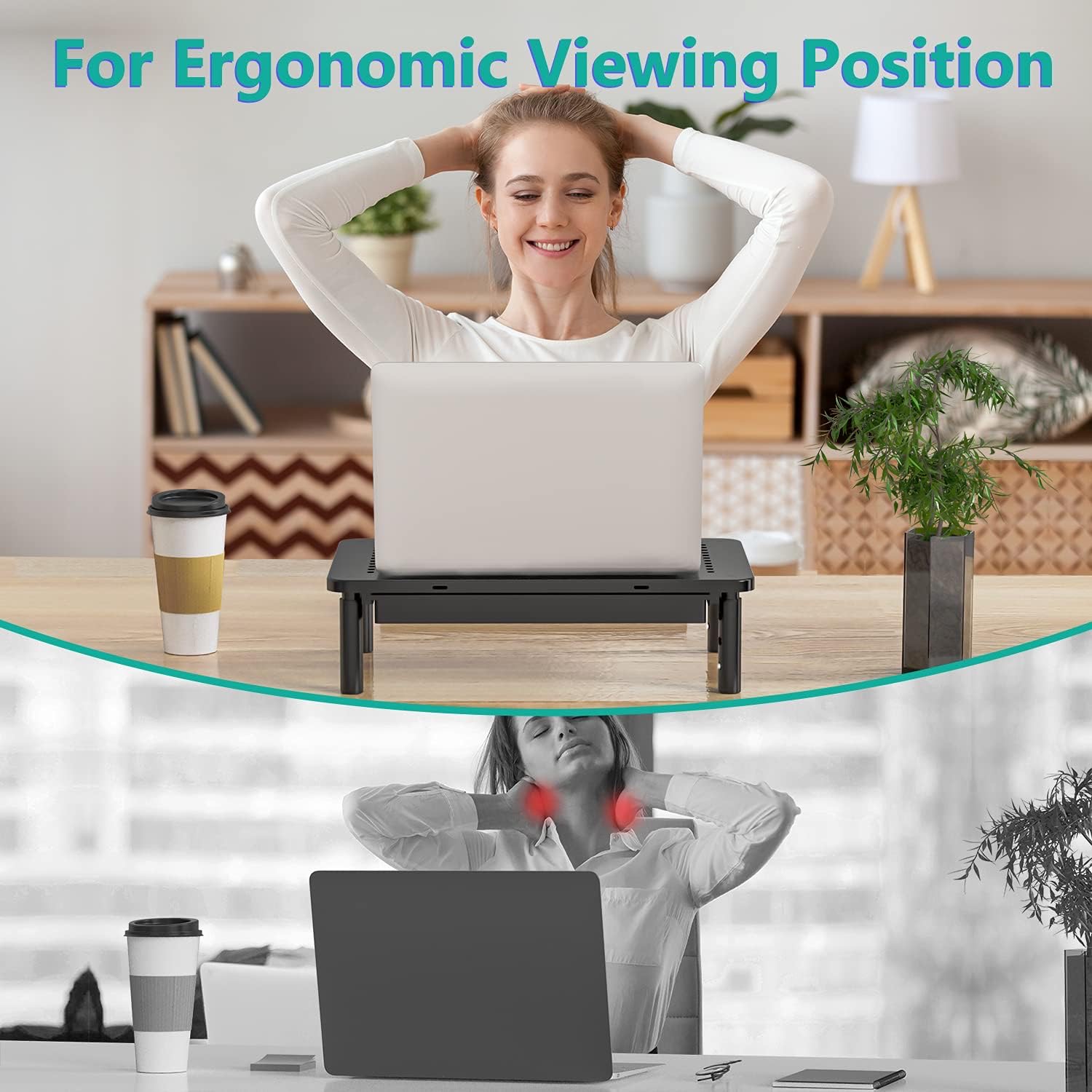 Monitor Heightening Rack Desktop ComputerDisplay Screen Base High Stand ...