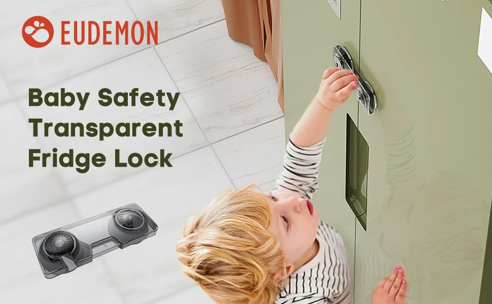EUDEMON Childproof Transparent Refrigerator Lock, Baby Safety French ...
