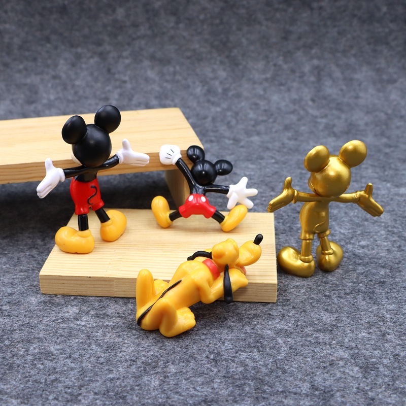 1Pcs 3-8cm Anime Cartoon Mickey Mouse Figure Golden Michael Theodore ...