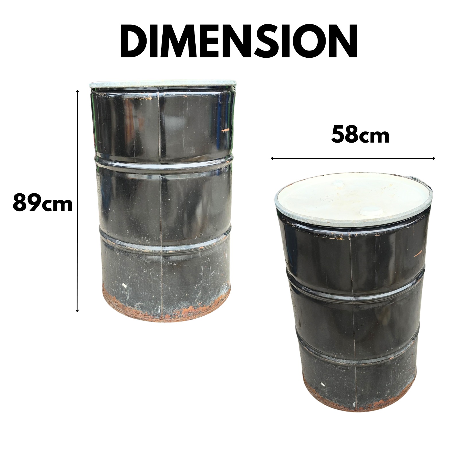 [USED] Tong Besi/Closed Top 200L Metal Barrel/Steel Drum/Tong Drum Besi ...