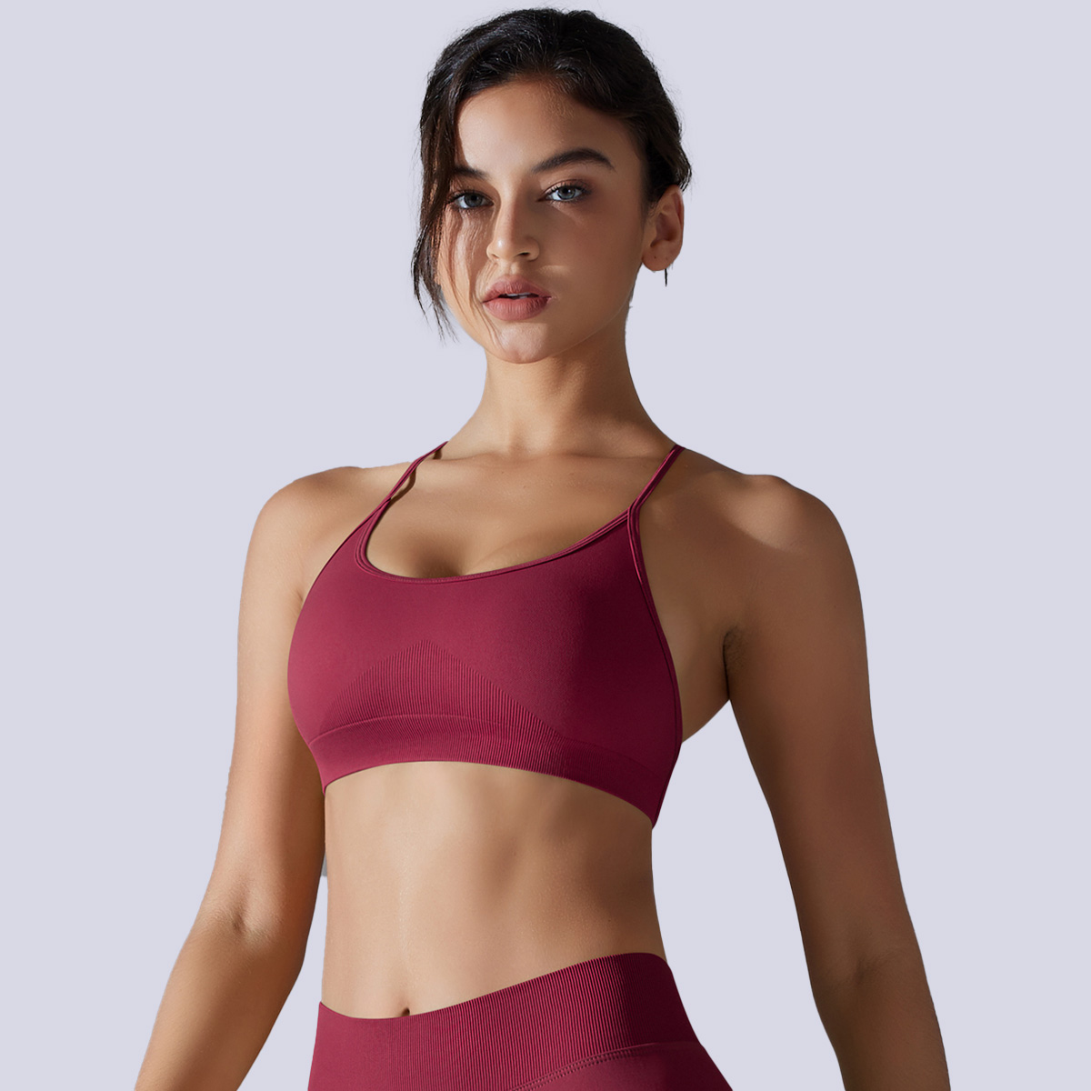 Nessaj Women Sports Bra Gym Training Yoga Bra Straps Sexy Workout Bra with Chest Pads | Shopee ...