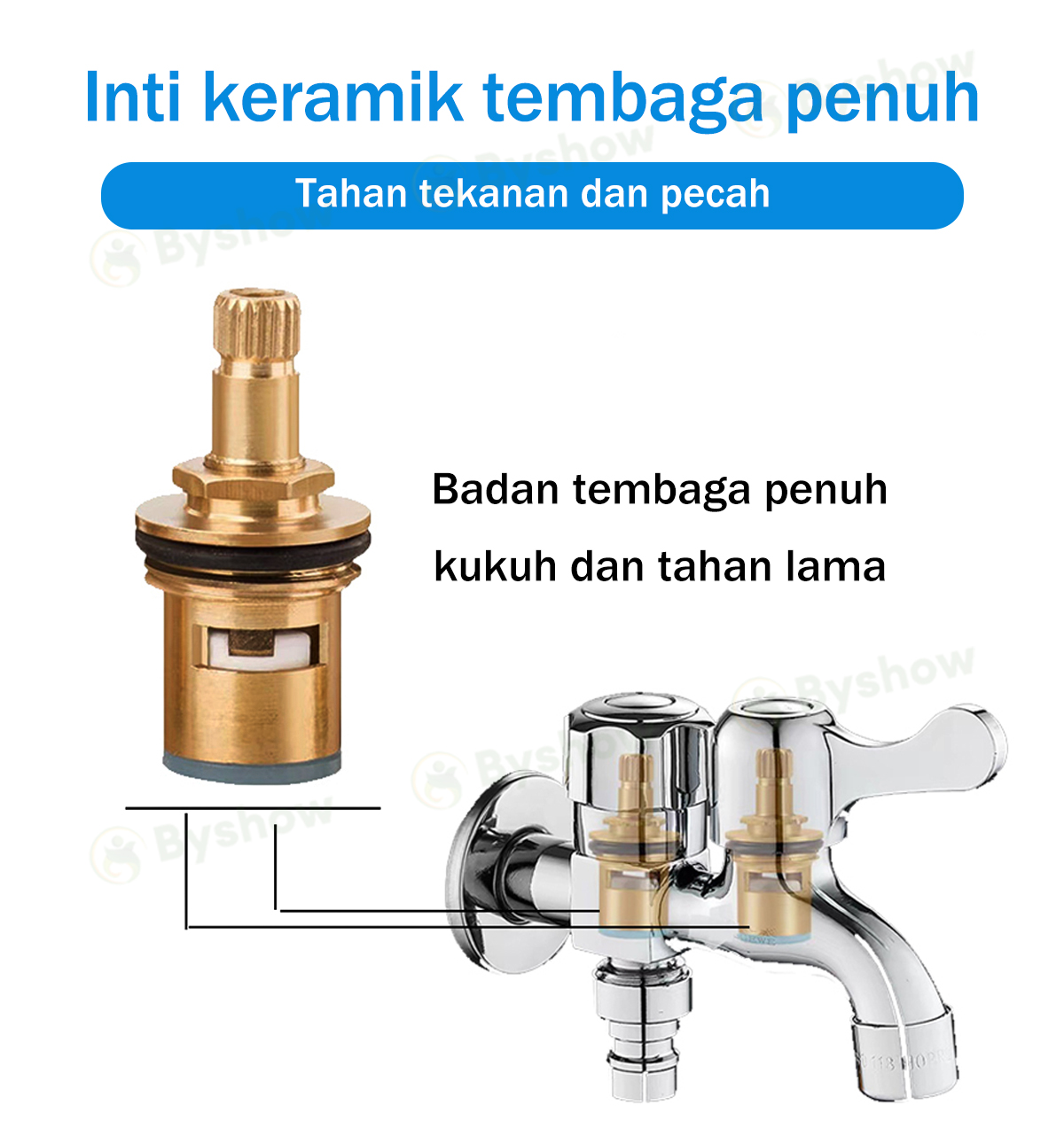 【Byshow】Malaysia In Stock Stainless Steel 1 Into 2 Out Two way garden ...