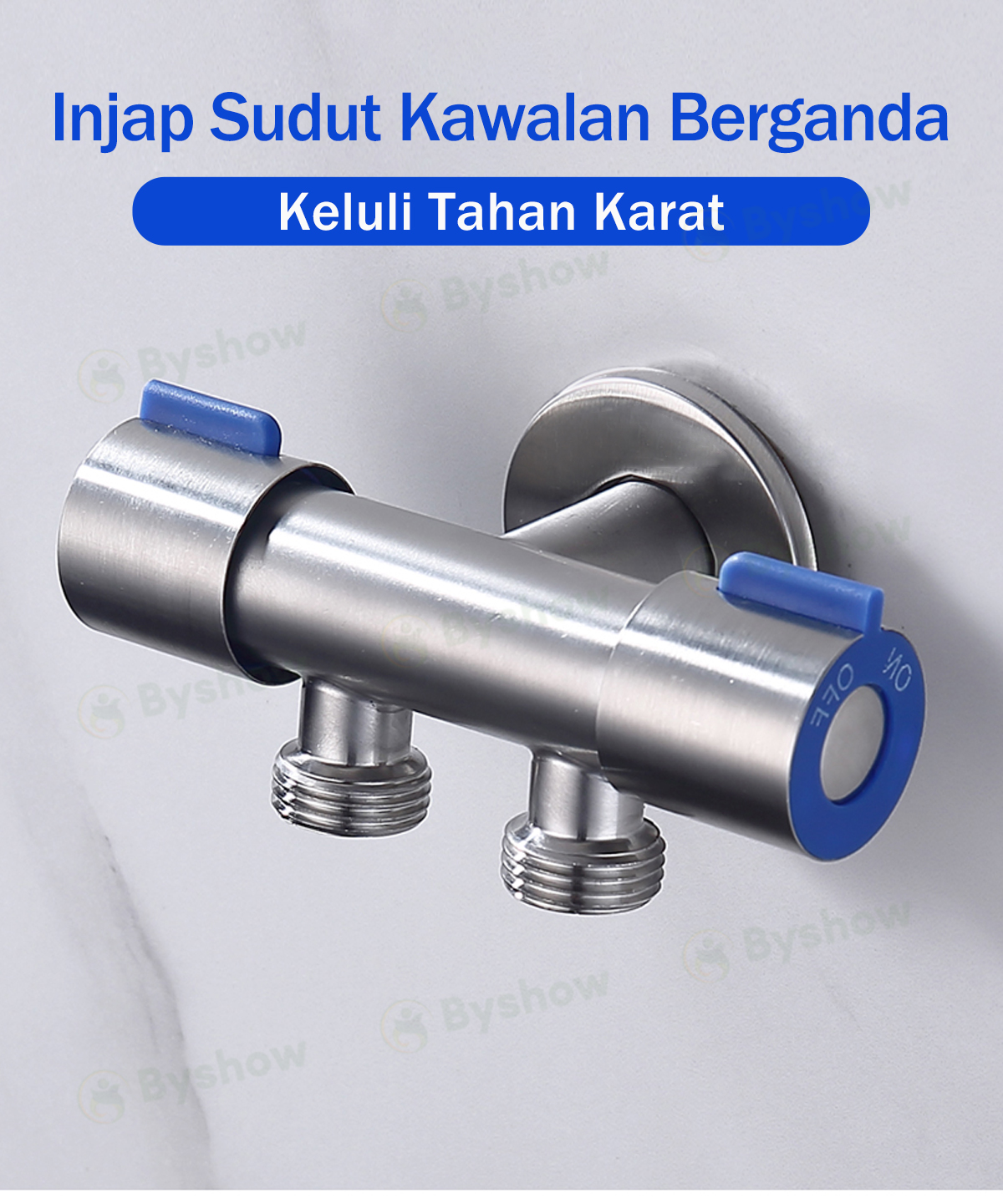【Byshow】Malaysia In Stock 304 Stainless Steel 1 Into 2 Out Two way ...