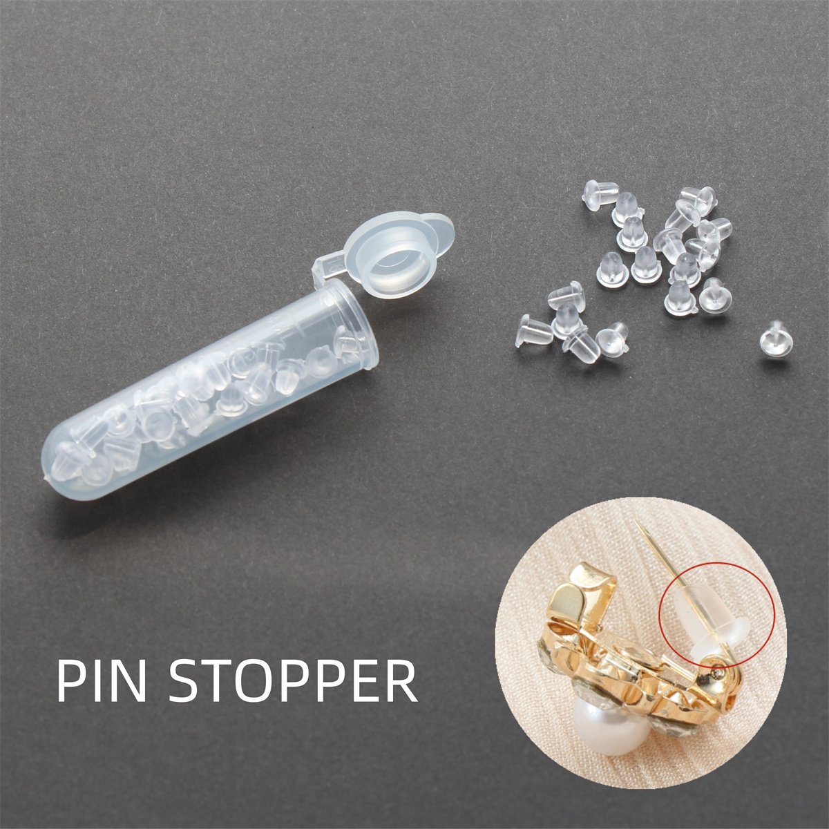 Pin stopper MapFabric Brooch Stopper (15pcs / Tube) | Shopee Malaysia