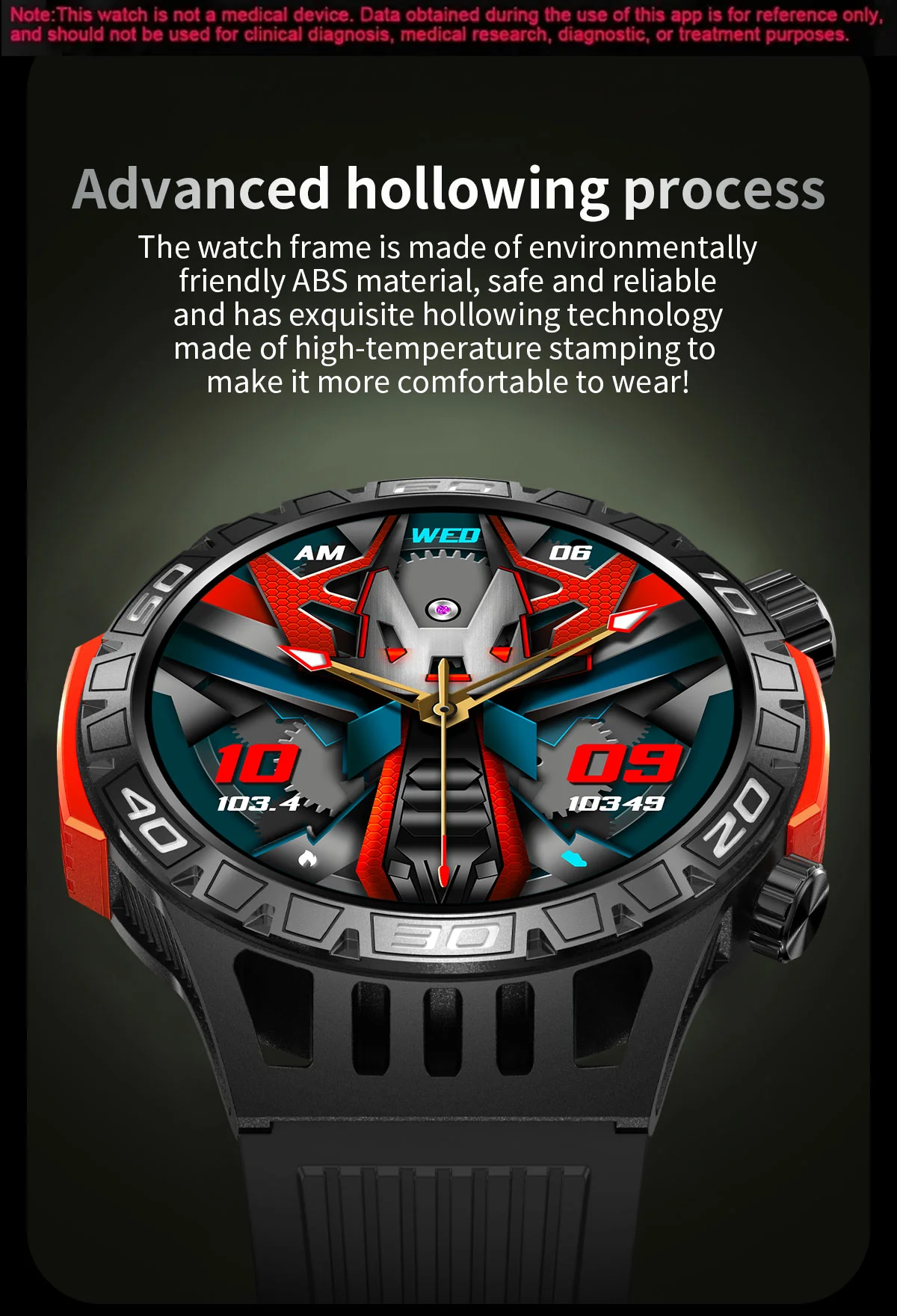 2024 New HT22 Sports Smart Watch Men with LED Lighting Health Tracker ...