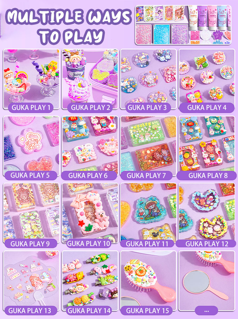 Local Deliver 1008PCS GUKA Material Package Sticker GUKA Kids Keychain ...