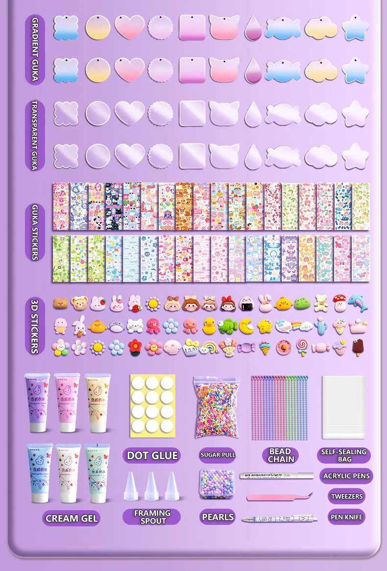 Local Deliver Full Set Goo Card Guka Cream Set Guka Material Package ...