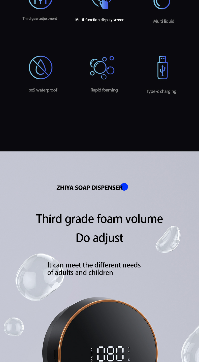 Smart Hand washing Foam machine Non-contact smart soap dispenser, hand ...