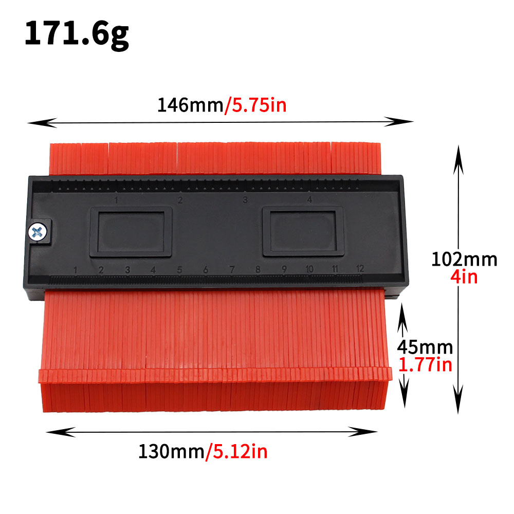 1PC 5In/10In Curved ruler profiler Ultra-Precise Shape Duplicator ...