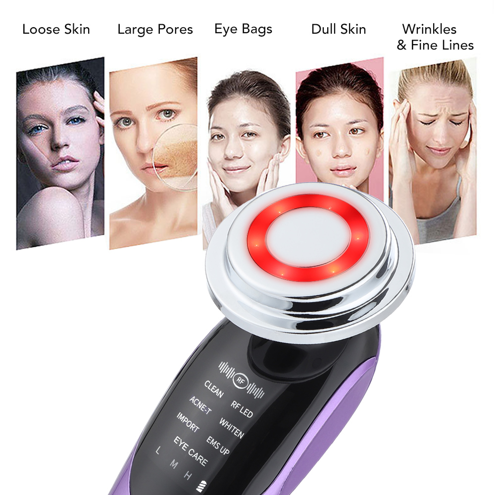 7 in 1 Face Lifting Devices RF Microcurrent Skin Rejuvenation Facial ...