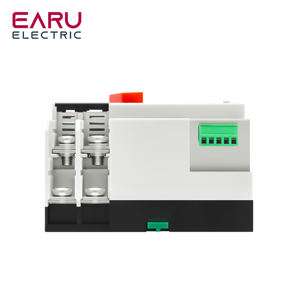 Single Phase Din Rail ATS 220V Dual Power Automatic Transfer Electrical ...