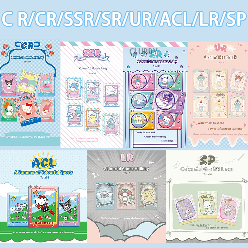 Sanrio Cards Surprise Blind Bag Rare CR/UR/SP Flash Cards Kuromi Melody Peripheral Cards Fan ...