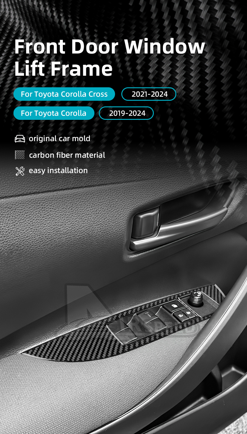 AIRSPEED Carbon Fiber For Toyota Corolla Cross Window Button Decorative ...
