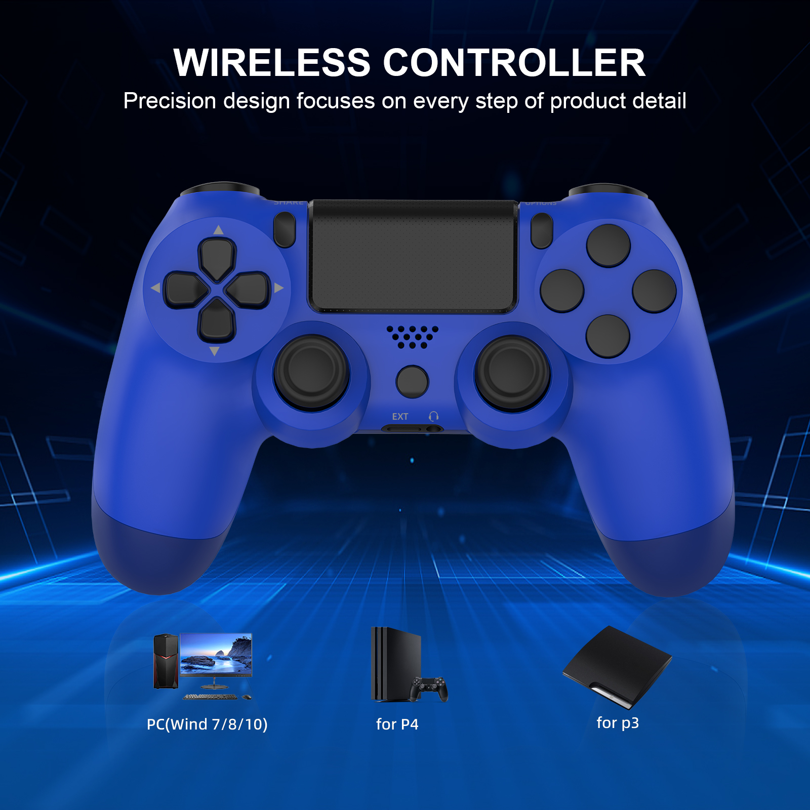 PS4 Controller P4 Wireless Bluetooth Controller Wireless Dualshock ...