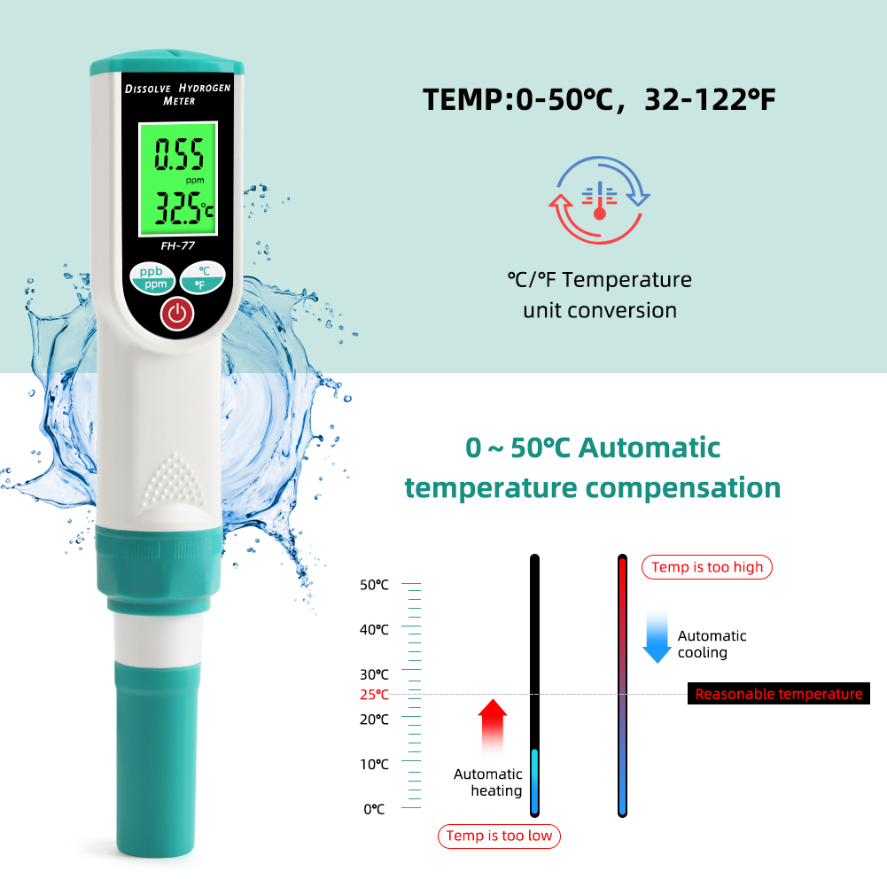 Portable H2 Rich Hydrogen Test Pen Water Element Water Hydrogen Content ...
